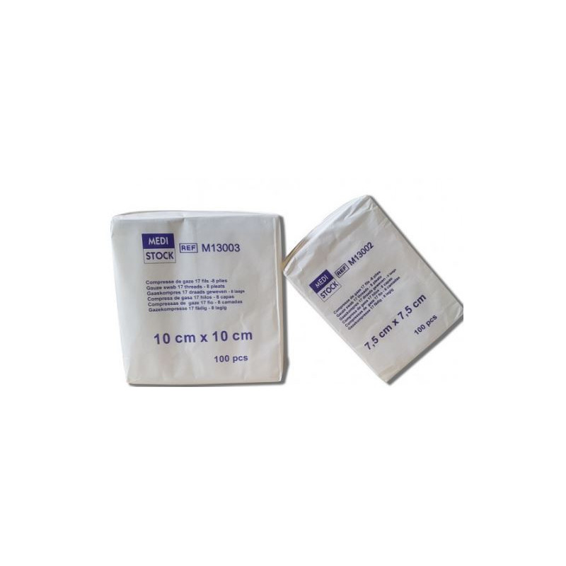 Compresse de gaze non stérile 17 fils - 8 plis